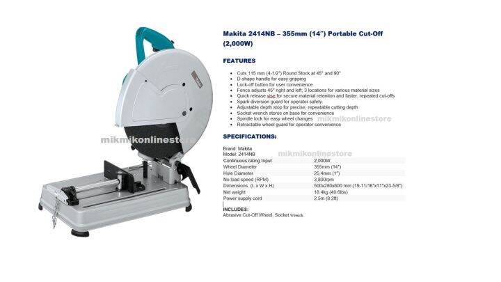 Portable Cut Off Wheel 14″ - (2,000W) | Lazada PH