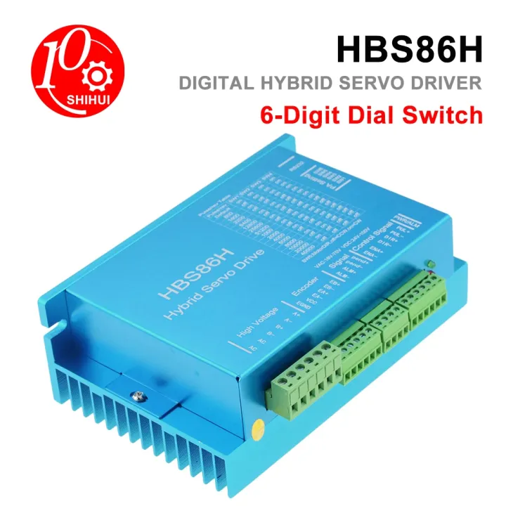 Hybrid Digital Servo Driver HBS86H 6Bit Dip Switch AC18-70V RS232 Interface For NEMA34 Or 86 ...
