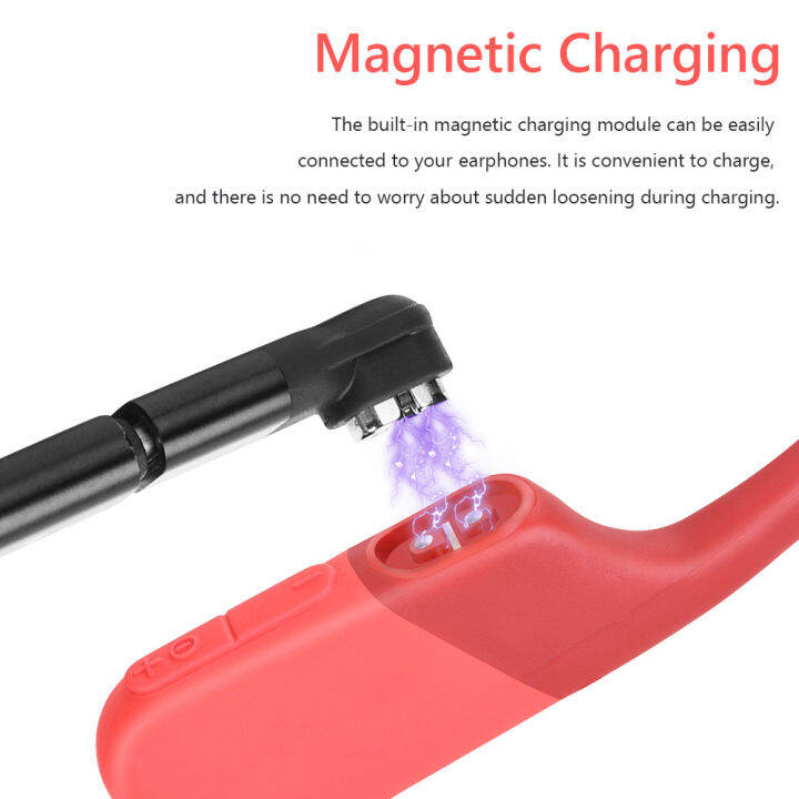 Magnetic Charging Adapter 90 Degree Bending Bone Conduction Headphones ...