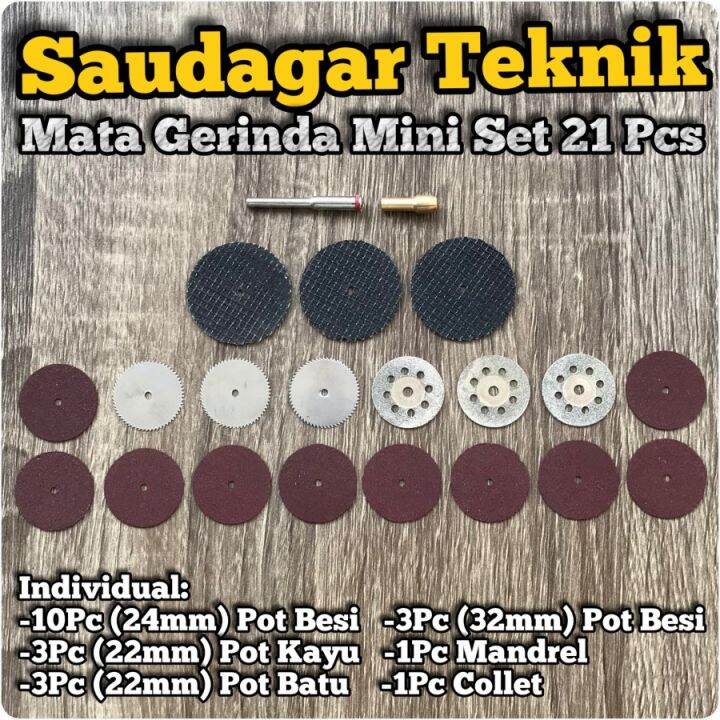 Mata Gerinda Mini Set Mata Diamond Mini Grinder Set - Ikura Set 21Pcs ...