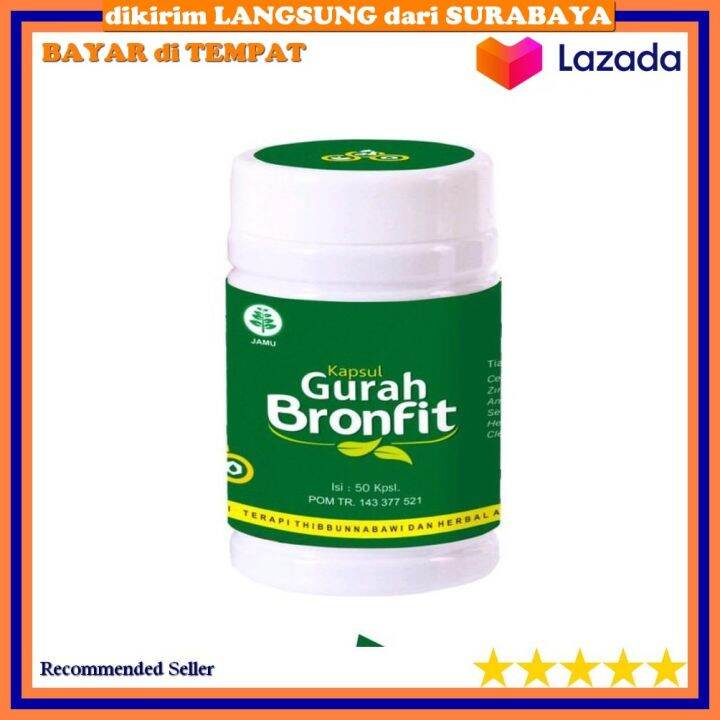 Kapsul Gurah Bronfit 50 Kapsul Obat Pernafasan Flu Batuk NATURAFIT ...