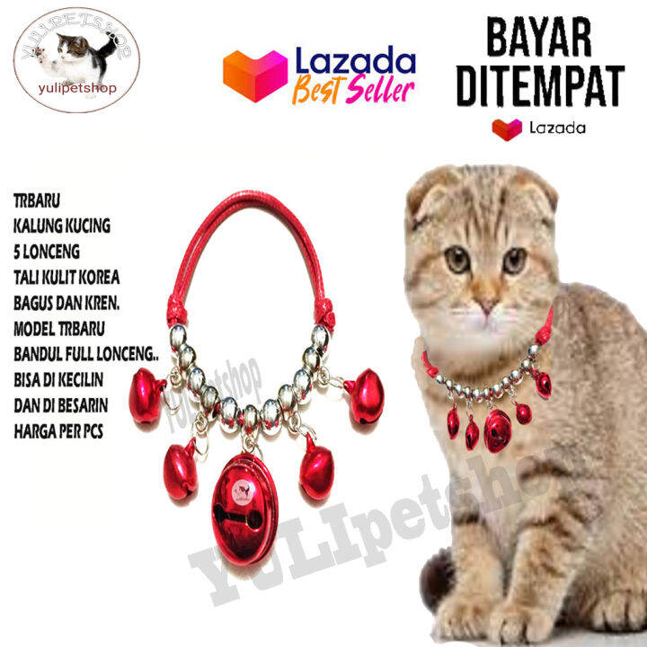 KALUNG KUCING 5 LONCENG ..SUARA NYA NYARING BGT..KALUNG TRBARU WARNA ...