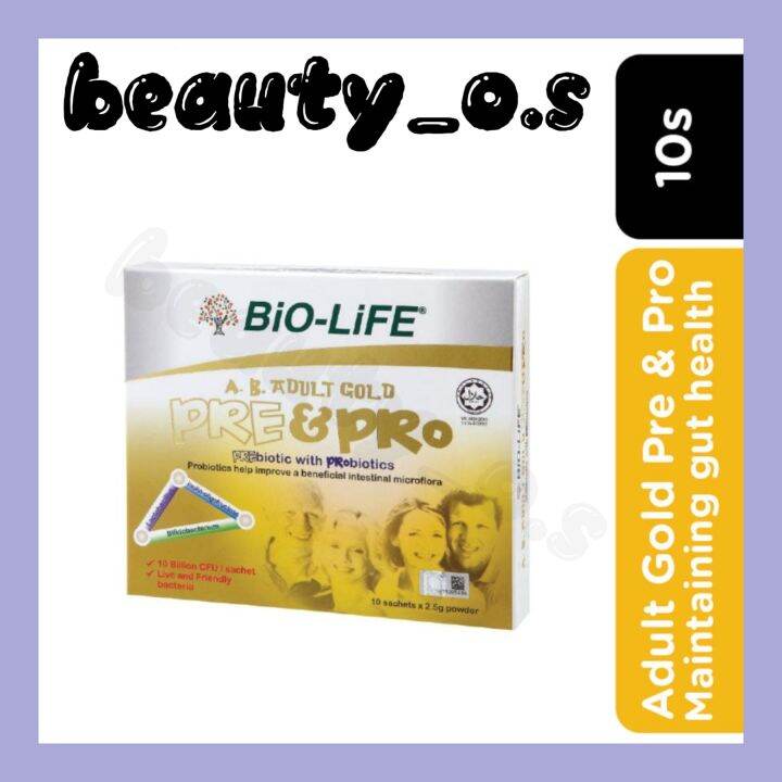 Bio-Life AB Adult Gold PRE & PRO Prebiotic with Probiotics 10's | Lazada