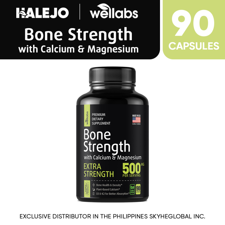 Wellabs Bone Strength with Calcium & Magnesium (Expiry: 04/2024 ...