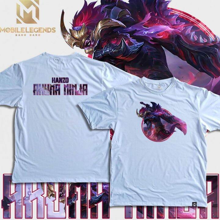 Hanzo Akuma Ninja T-shirt MLBB Mobile Legends Bang Bang ML gamer t ...