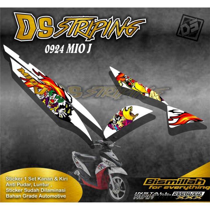0924 Stiker Striping Mio J List Variasi Simpel Grafik | Lazada Indonesia