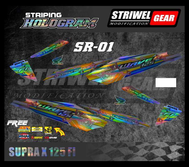Supra Injeksi Stiker Striping Hologram Honda Supra X 125 FI/Injeksi ...