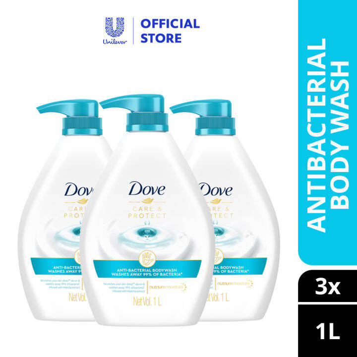 Dove Shower Gel Care & Protect 1L x 3 | Lazada