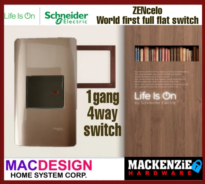 SCHNEIDER ZENCELO BZ 1G 3W 1 GANG 4 WAY SWITCH WITH PLATE COVER FRANCE ...