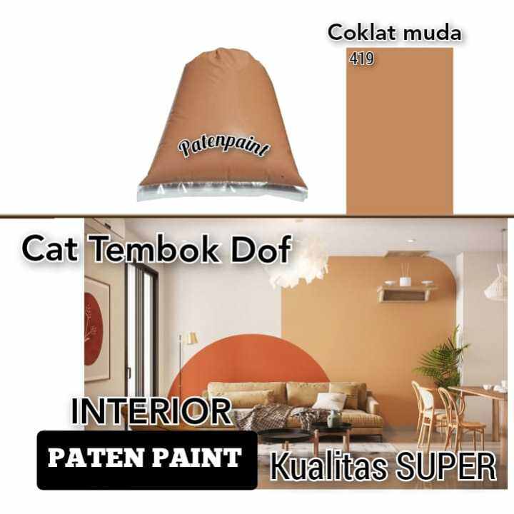 CAT TEMBOK WARNA COKLAT MUDA / CAT TEMBOK / CAT DINDING TEMBOK / CAT ...