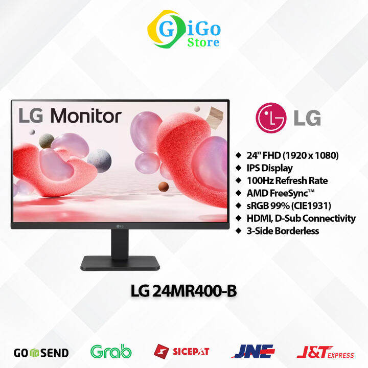 Monitor LED LG 24MR400 IPS 24" Full HD 100Hz FreeSync Komputer Laptop ...