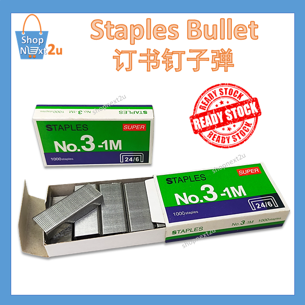 24/6 Stapler bullets| Staples refill No.3-1m | stapler bullet refill 24 ...