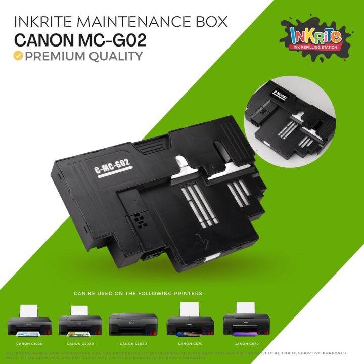 Inkrite MC-G02 Replacement Maintenance Box for Canon G1020 G2020 G3020 ...