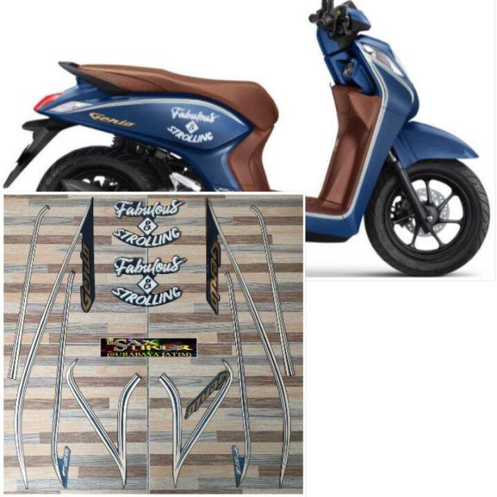 striping original Honda Genio fabolous ISS biru dof Matt blue tahun ...