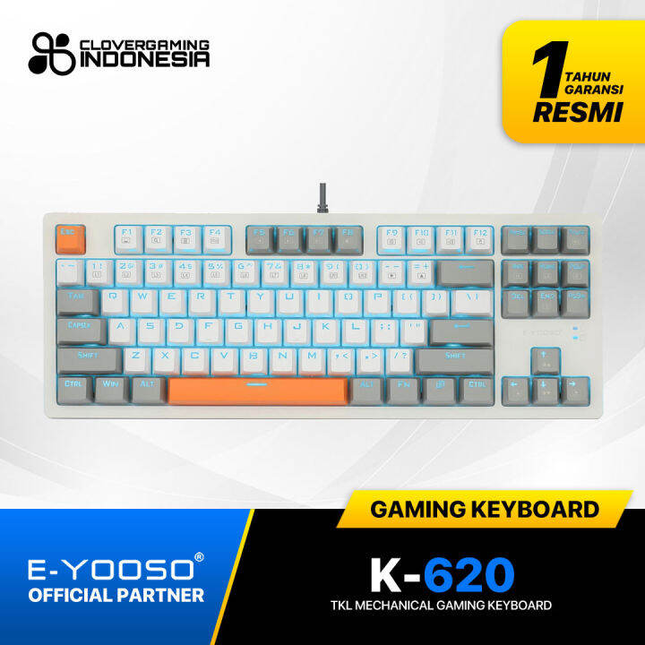 Eyooso K620 Mechanical Gaming Keyboard K-620 USB Wired 87 Keys RGB ...