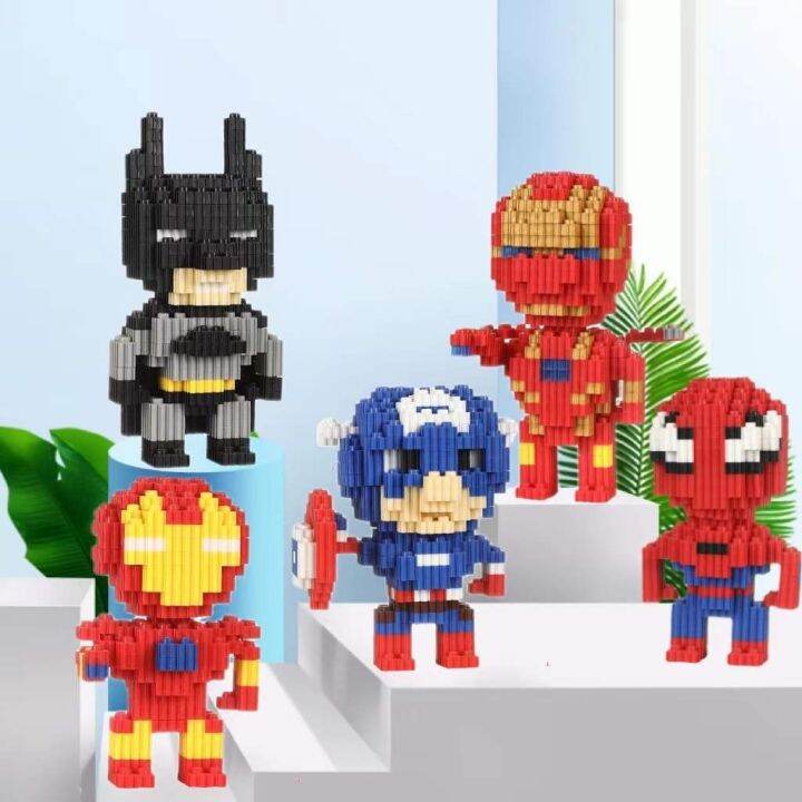 Blok Bangunan Watak Kartun Comel Blok Mini Mikro DIY Pemasangan Sendiri ...