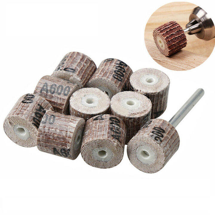 Tool Nest 10 PCS 15mm Flap Wheel Disc With Mandrel Rotary Tool Abrasive ...