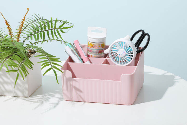 MINISO Desk Storage Organizer with Divided Sections(Pink) | Lazada PH