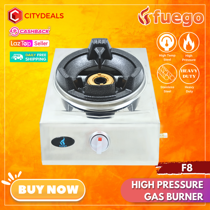 Single Burner Mid Pressure Automatic Ignition Cast Iron FUEGO F8 Gas ...