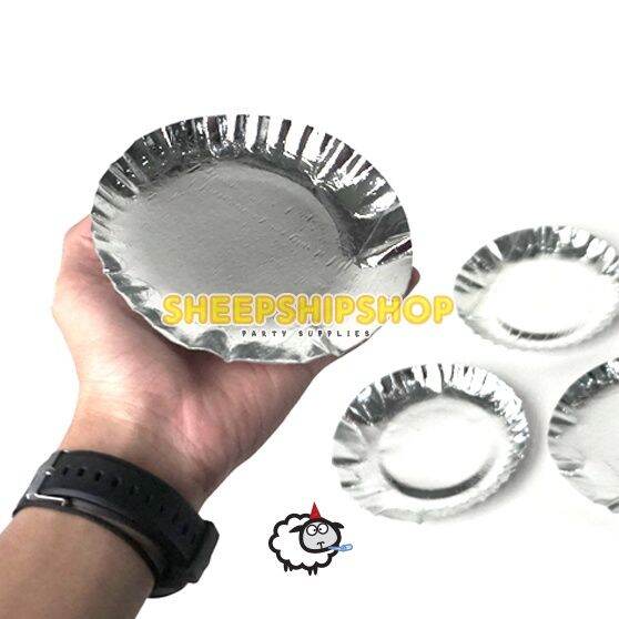 PIRING KERTAS KUE Perak Silver Pesta Ulang Tahun Birthday Meeting Party Snack Cemilan Buah ...