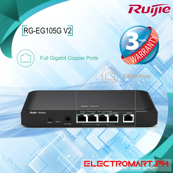 5-Port Gigabit Cloud Managed switch,Reyee RG-EG105G V2, Network Managed switch 100 users ...