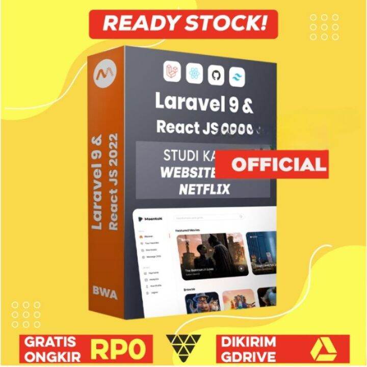 Murah COMPLETE LARAVEL 9 + REACT JS BWA - Studi Kasus Membuat Web Mirip Netflix | Lazada Indonesia