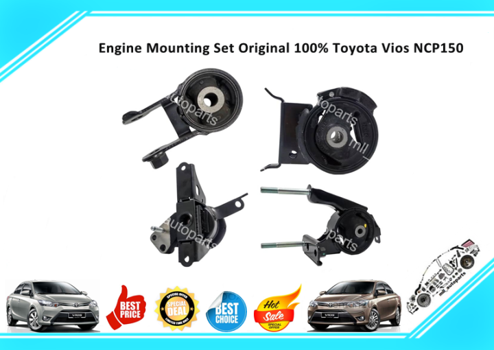 Engine Mounting Set Original 100% Toyota Vios NCP150 RM1080 | Lazada