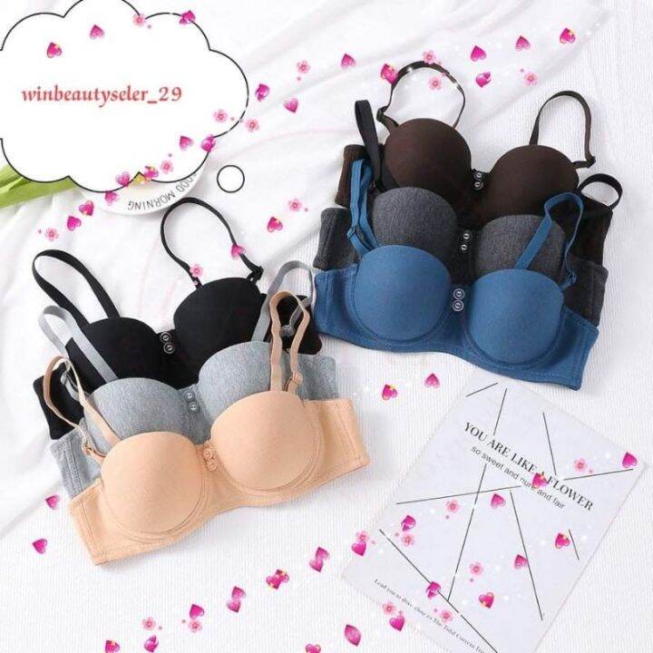 Women Candy Color Push Up Bra Under Wire Bra A Cup 32-38 6Colors #221 ...