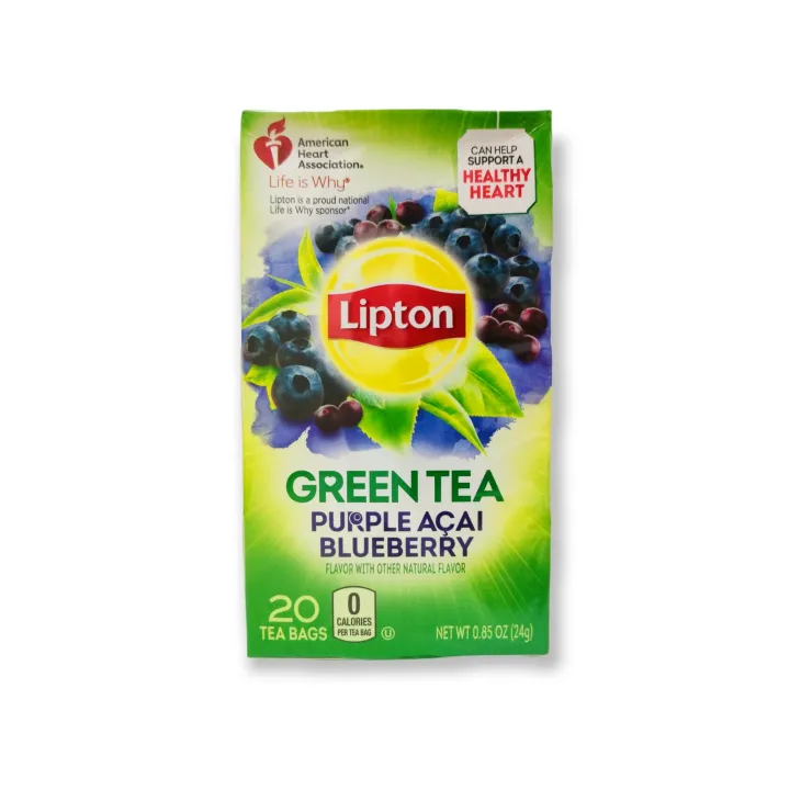 (USA) Lipton Green Tea. Purple Acai Blueberry. 20 Tea Bags. | Lazada PH