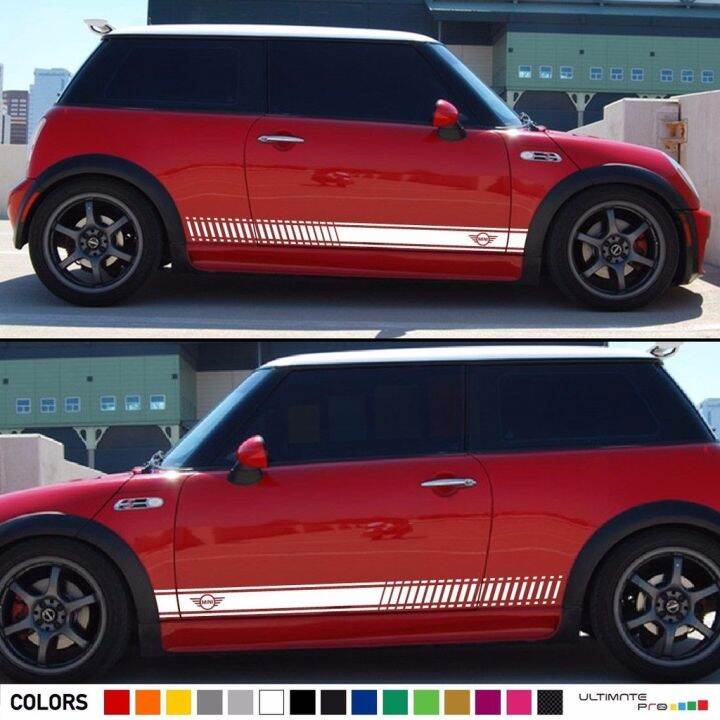 2Pcs Sticker Decal Stripe Kit for Mini Cooper R50 R56 F55 Door Handle ...