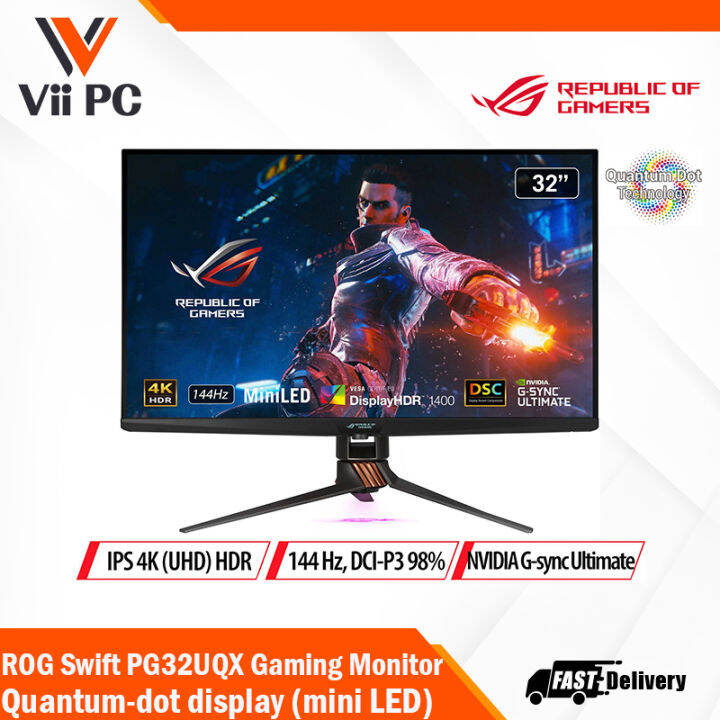 ASUS ROG SWIFT PG32UQX NVIDIA G-SYNC Ultimate Gaming Monitor – 32 inch ...