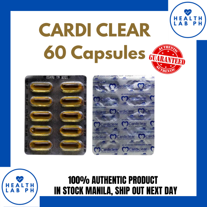 Cardiclear Omega-3 Fish Oil 1000 mg (60 Capsules) by HealthLabPH ...