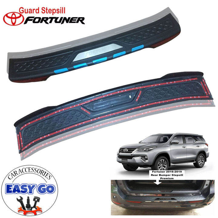 TOYOTA FORTUNER 2016-2019 Rear Bumper Guard Protector Rear Bumper Step ...