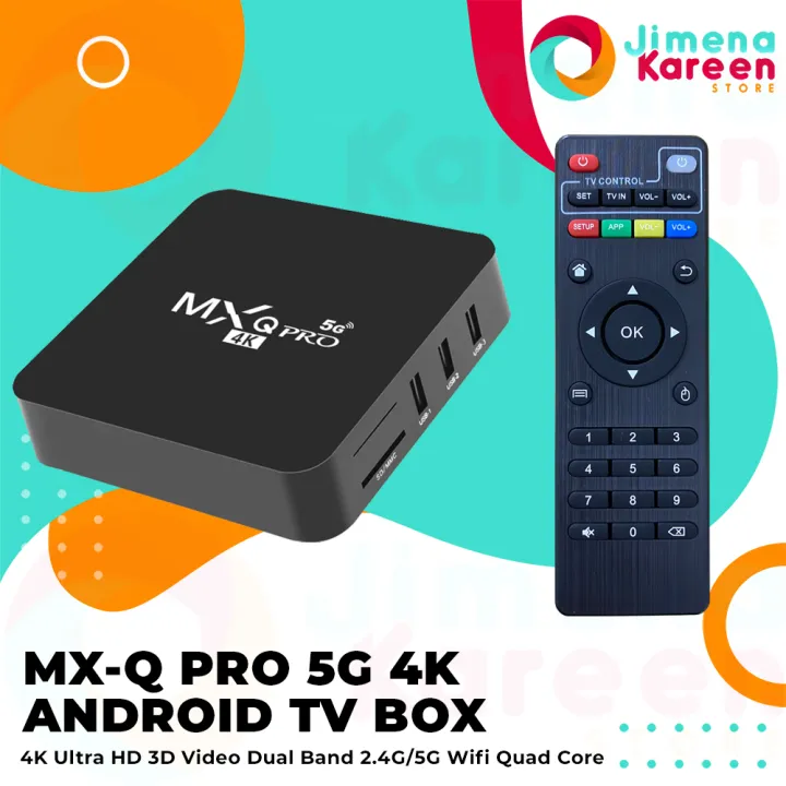 MX-Q PRO 5G Android TV Box 4K Ultra HD 3D Video Dual Band 2.4G/5G WiFi ...