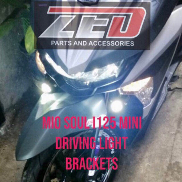 Mini Driving Light LED Bracket For Yamaha Mio Soul i125 Stainless Steel ...