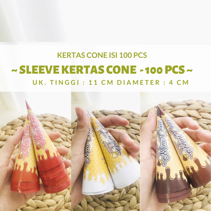 cone es cream kerucut/corong es krim kecil kertas popcorn murah ...