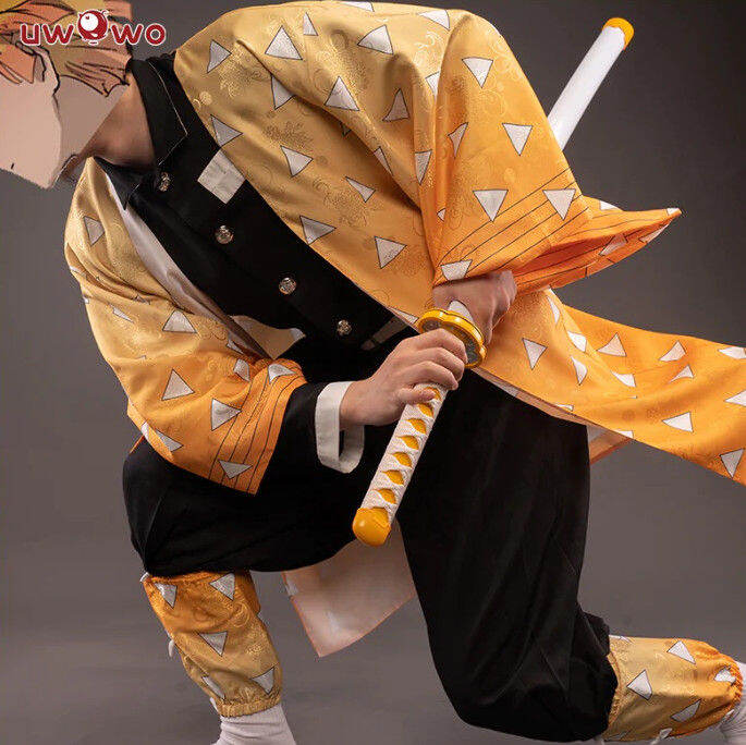 Đồ hóa trang Zenitsu tia chớp vàng thanh kiem go Bokken 1421 NF4 1-2 ...