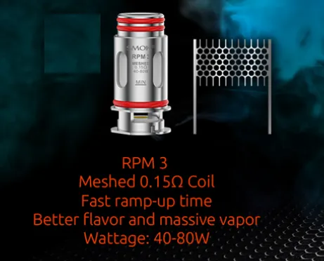 Legit Smok 0.15 RPM5 / RPM5 Pro Replacement Mesh Coil Meshed for Vape ...