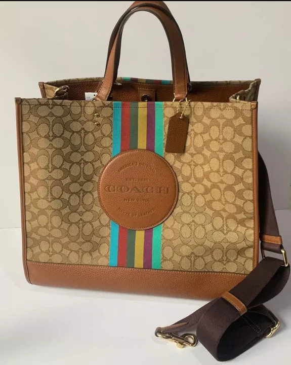 Guaranteed Authentic Coach Dempsey Tote 40 In Signature Jacquard With ...