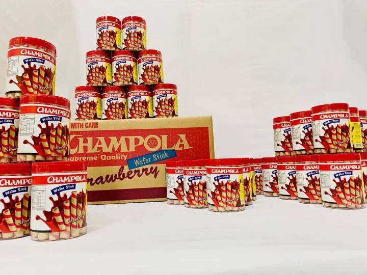 CHAMPOLICIOUS CHAMPOLA WAFER STICK STRAWBERRY FLAVOR 60g x 48pcs ...
