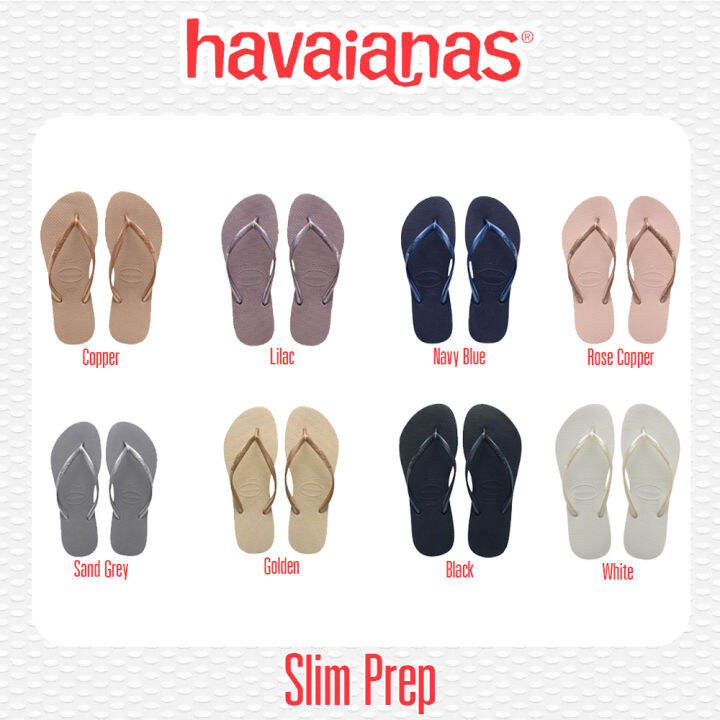 Havaianas CR รองเท้าแตะผู้หญิง Slim Prep ฮาวายานัส รองเท้าแตะ รองเท้า ...