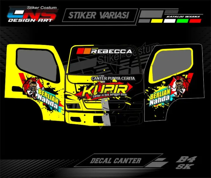 stiker truk canter stiker decal full kepala canter stiker full body ...