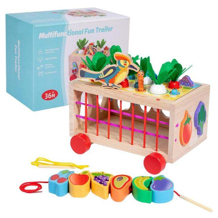 Wooden Montessori Carrot Education Toy Fine Motor Development ...