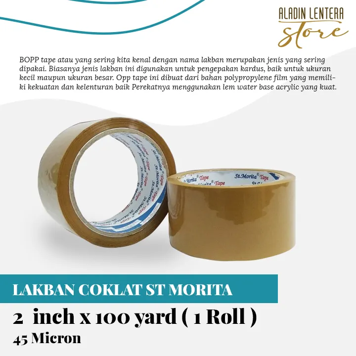 LAKBAN PLASTIK ST MORITA BOPP TAPE - 2 Inch x 100yard | Lazada Indonesia