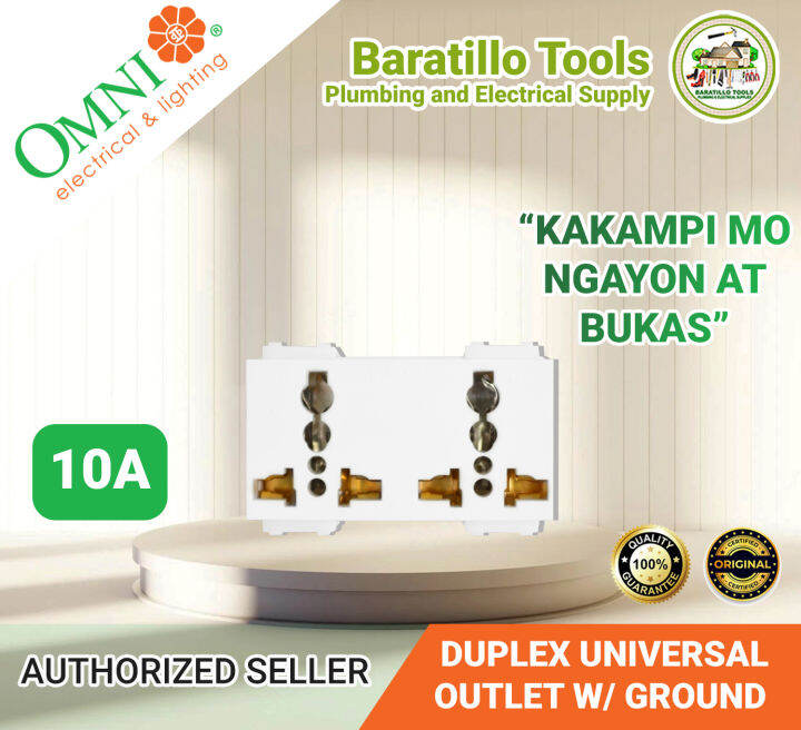 OMNI Duplex Universal Outlet with Ground 10A Wide Series - WWU-402 ...