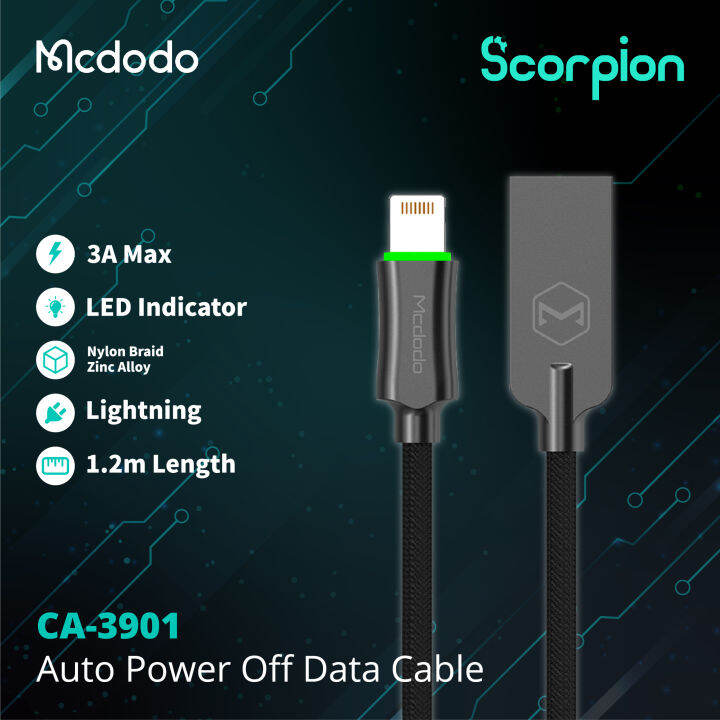 Mcdodo CA-3901 Auto Power Off Lightning Data Cable | Lazada