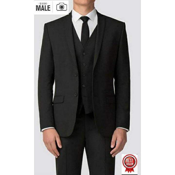 Code Male Jas Blazer Pria Super Black Kancing2 Slim Fit | Lazada Indonesia