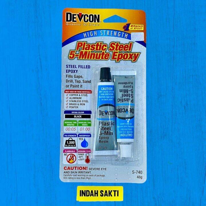 Lem Besi Plastic Steel 5 Minute Epoxy Devcon | Lazada Indonesia