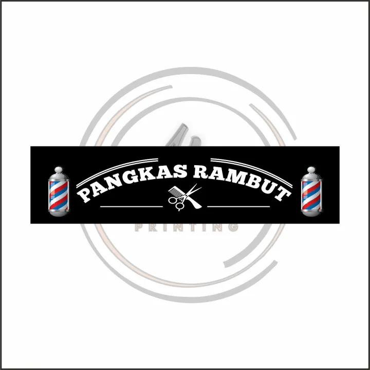 AKA PRINTING/1HARI JADI CETAK SPANDUK PANGKAS RAMBUT UKURAN 200X50 ...