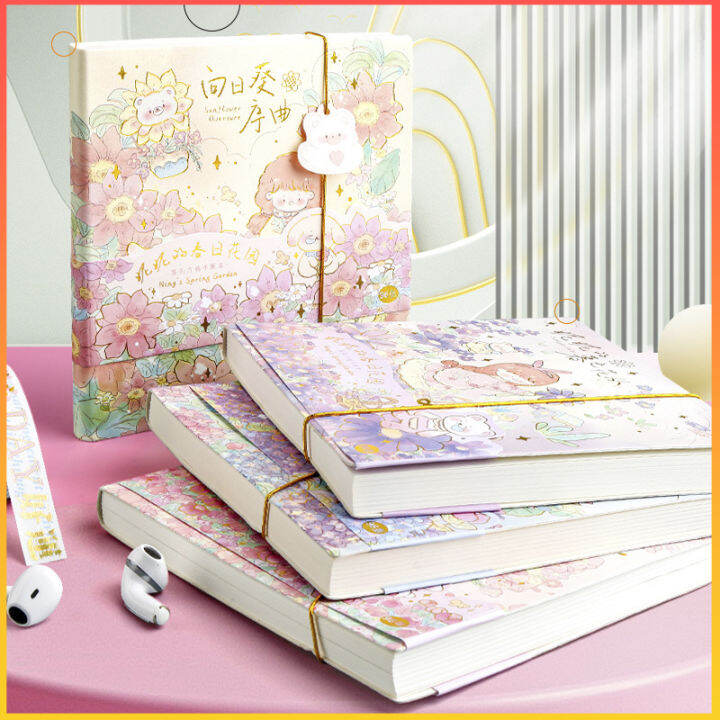 High Beauty Lovely Girl Heart Square Hand Notebook Japanese Grid ...